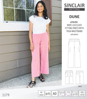 Dune wide leg woven pants with yoga waistband (pdf sewing pattern ...