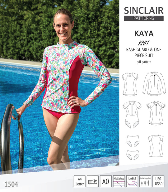 Kaya raglan rash guard, swim bottoms and a one piece suit (PDF ...