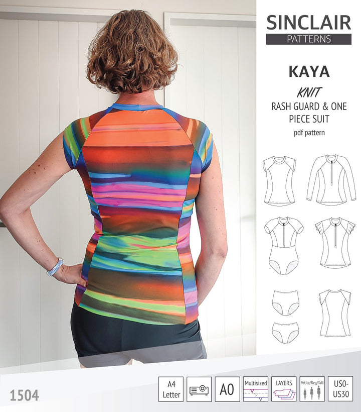 Kaya raglan rash guard, swim bottoms and a one piece suit (PDF ...
