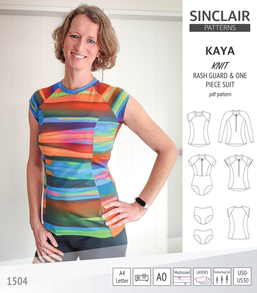 Kaya raglan rash guard, swim bottoms and a one piece suit (PDF ...