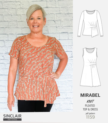 Mirabel side pleated knit top and dress (PDF) – Sinclair Patterns