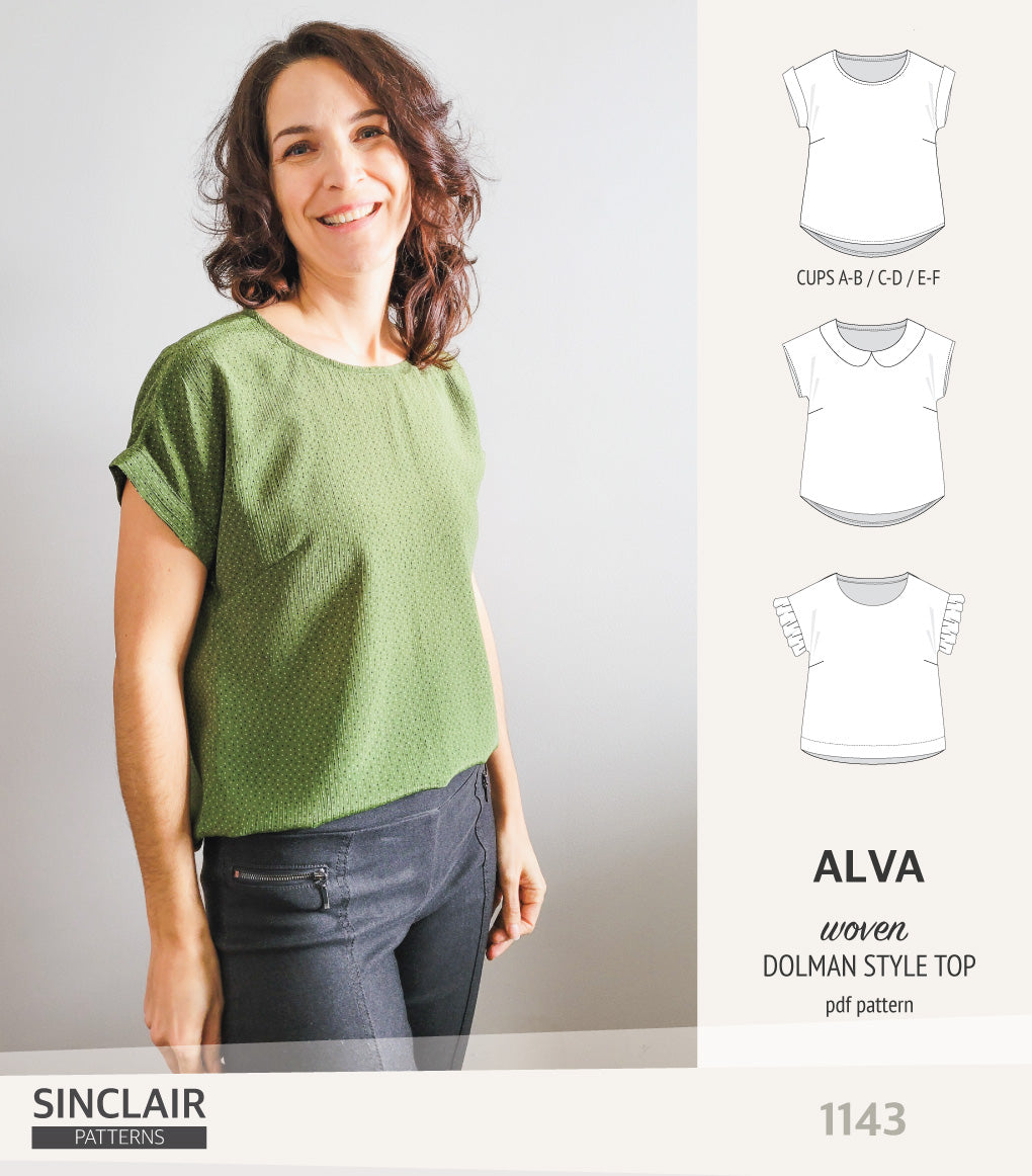 Alva woven dolman style top (PDF) – Sinclair Patterns