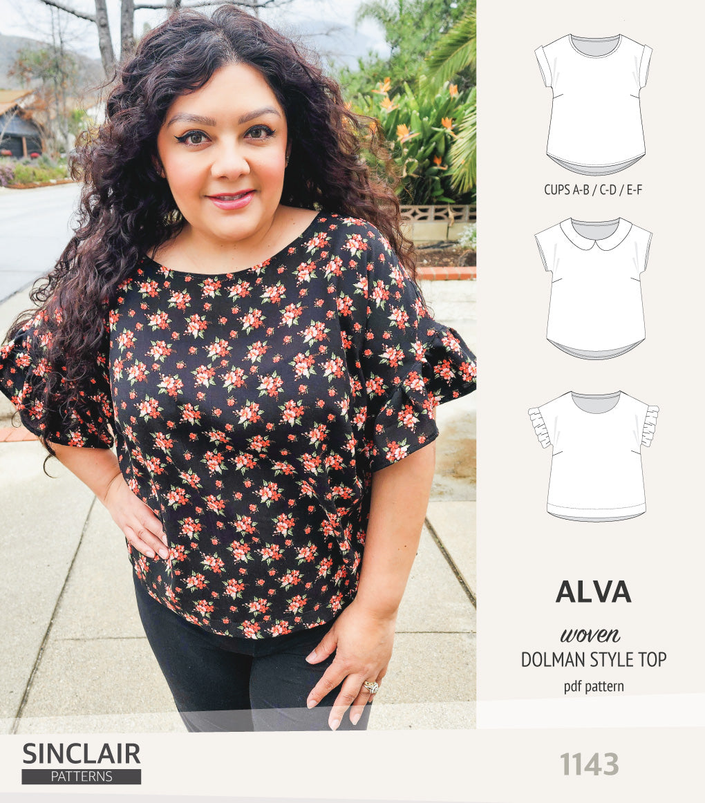 Alva woven dolman style top (PDF) – Sinclair Patterns