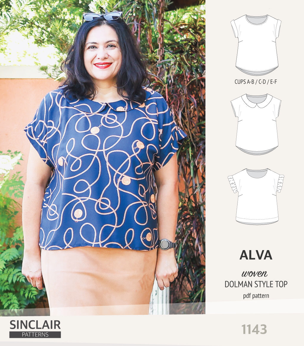 Alva woven dolman style top (PDF) – Sinclair Patterns