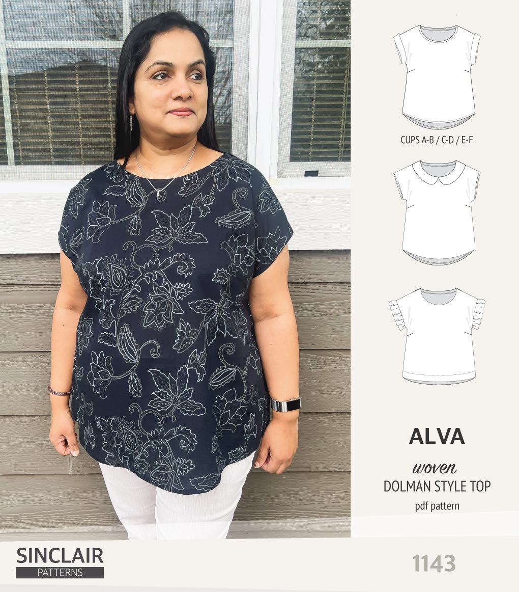 Alva woven dolman style top (PDF) – Sinclair Patterns
