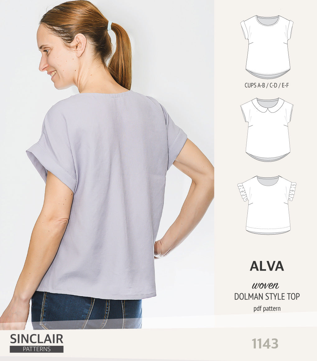 Alva woven dolman style top (PDF) – Sinclair Patterns