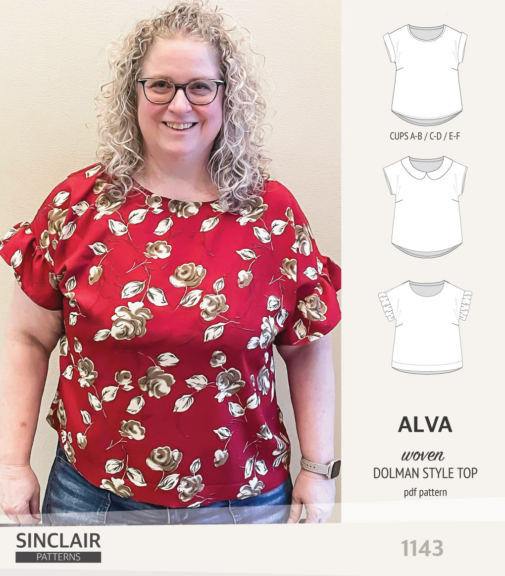 Alva woven dolman style top (PDF) – Sinclair Patterns