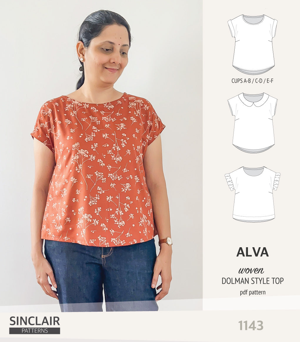 Alva woven dolman style top (PDF) – Sinclair Patterns
