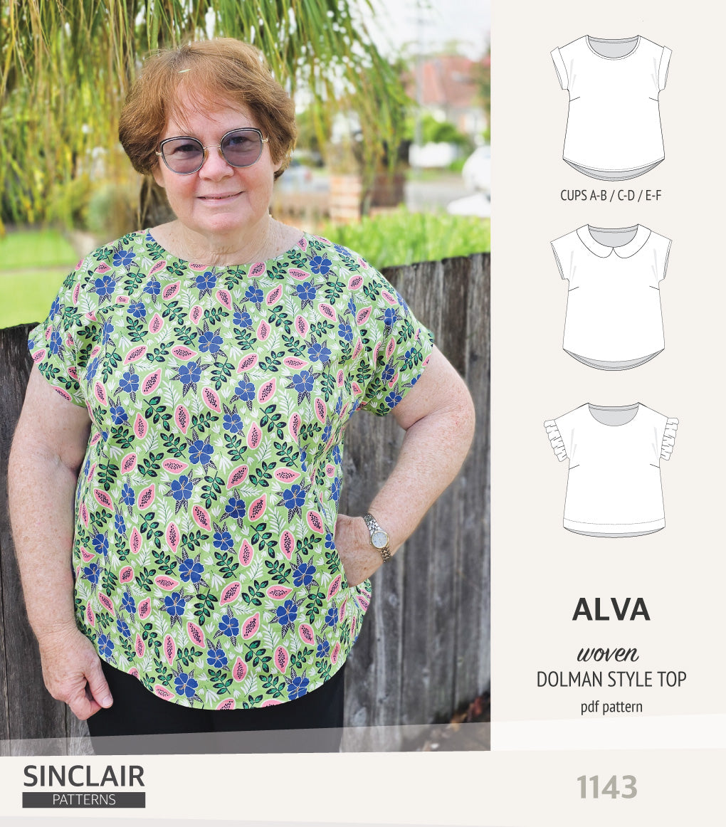 Alva woven dolman style top (PDF) – Sinclair Patterns