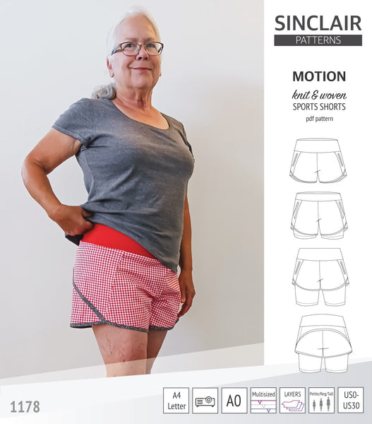Motion sports shorts with a yoke, pockets and underlay shorties (pdf ...