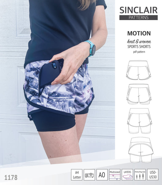 Motion sports shorts with a yoke, pockets and underlay shorties (pdf ...