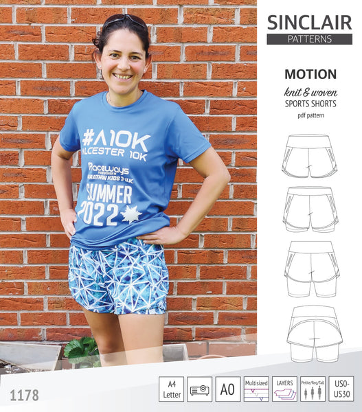 Motion sports shorts with a yoke, pockets and underlay shorties (pdf ...