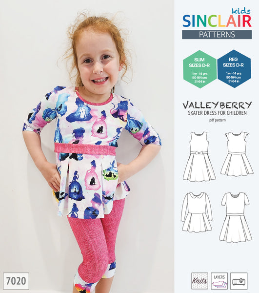 Valleyberry classic skater dress for children (pdf sewing pattern) - Sinclair Patterns