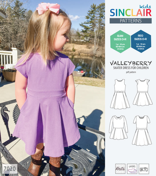 Valleyberry classic skater dress for children (pdf sewing pattern) - Sinclair Patterns
