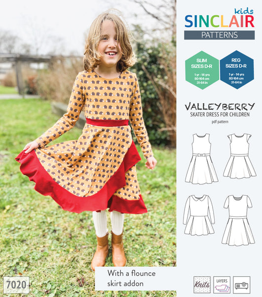 Valleyberry classic skater dress for children (pdf sewing pattern) - Sinclair Patterns