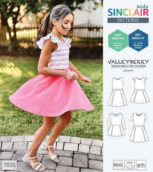 Valleyberry classic skater dress for children (pdf sewing pattern) - Sinclair Patterns
