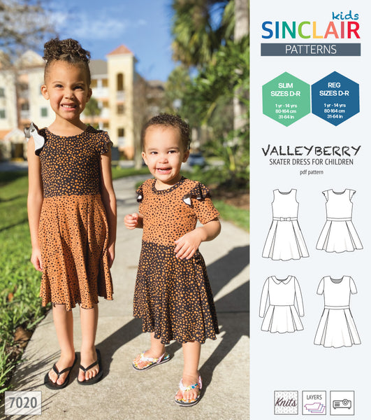 Valleyberry classic skater dress for children (pdf sewing pattern) - Sinclair Patterns