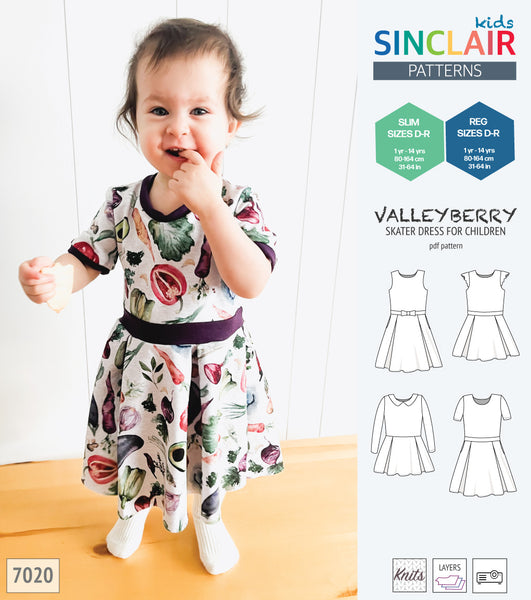 Valleyberry classic skater dress for children (pdf sewing pattern) - Sinclair Patterns