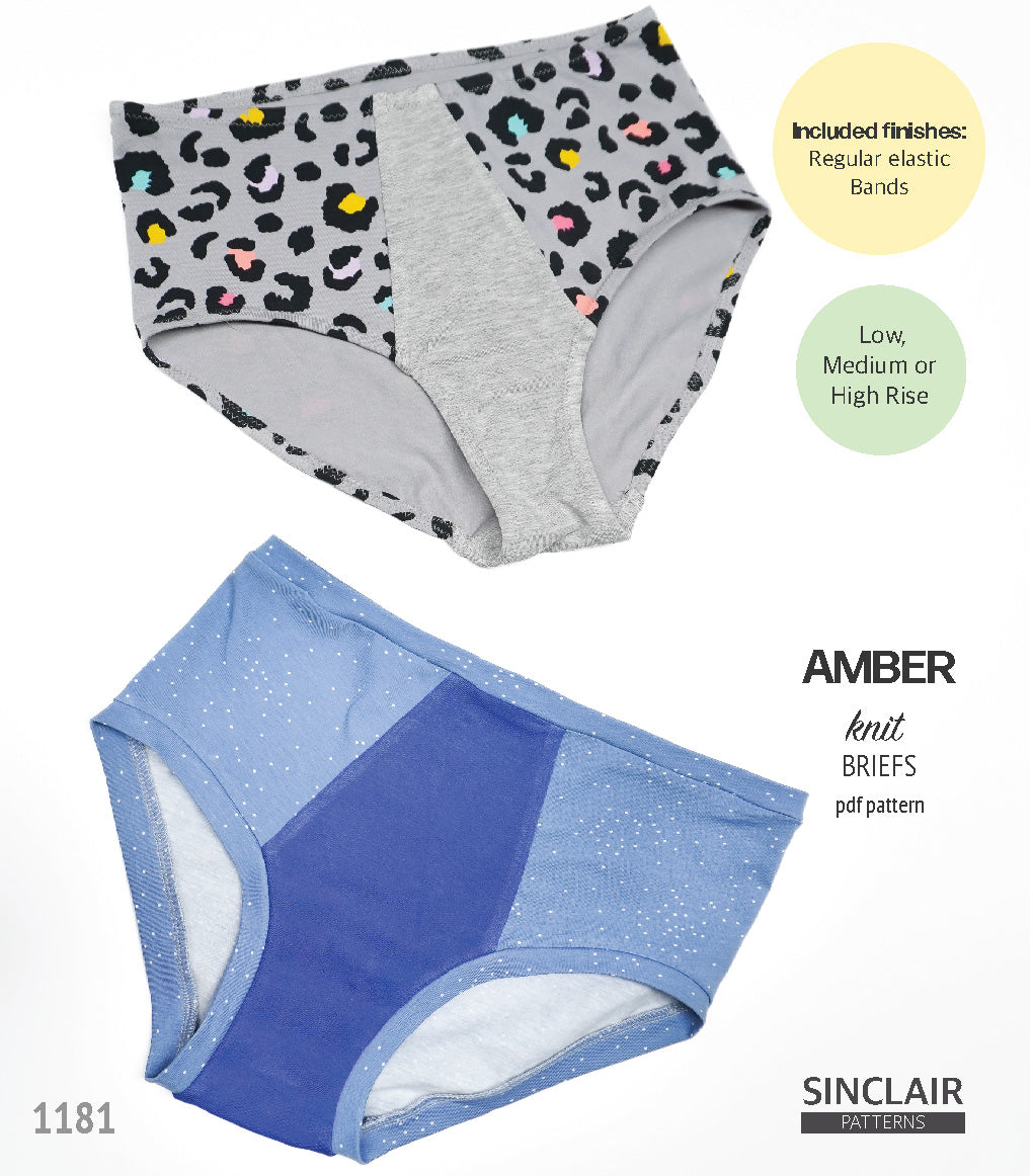 Amber briefs underwear pdf sewing pattern for women (PDF) – Sinclair ...