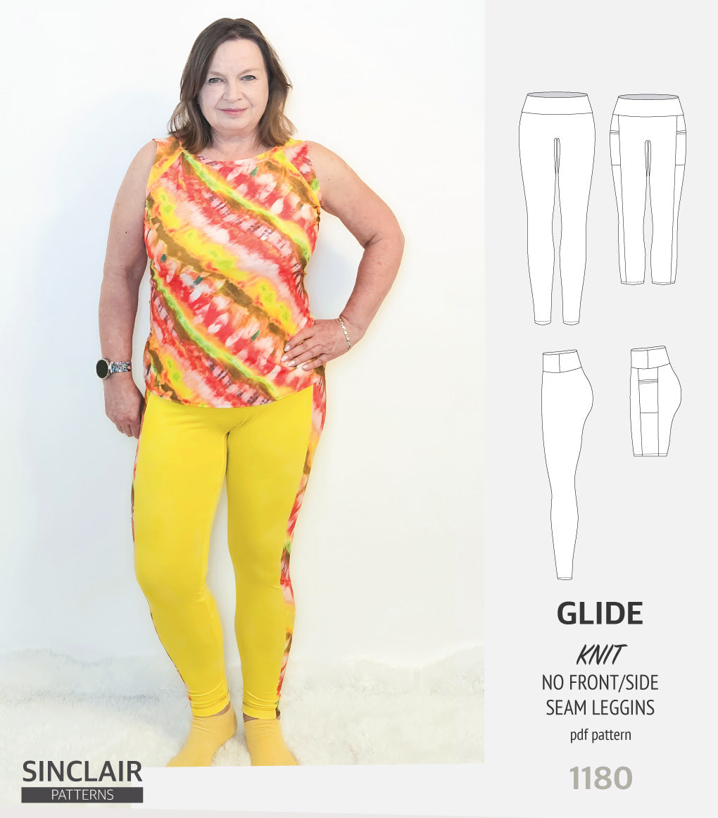 Glide no front seam no side seam leggings (PDF) – Sinclair Patterns