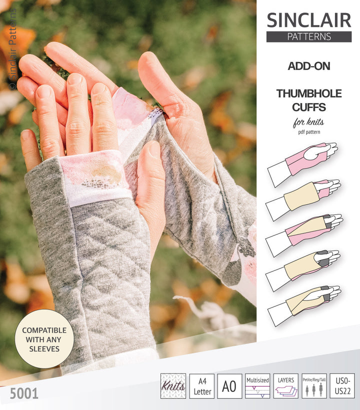 Thumbhole cuffs pack add on (PDF) – Sinclair Patterns