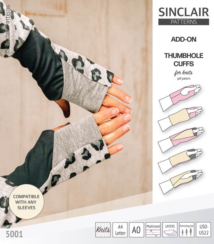 Thumbhole cuffs pack add on (PDF) – Sinclair Patterns