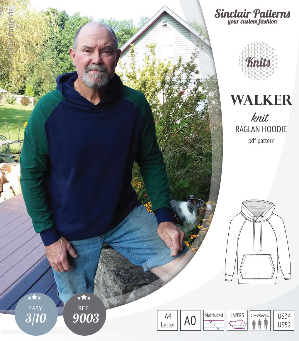 Walker classic raglan hoodie for men (PDF) – Sinclair Patterns