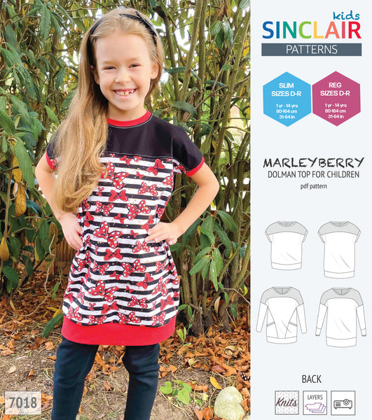Marleyberry knit dolman top with pockets for children (PDF SEWING ...