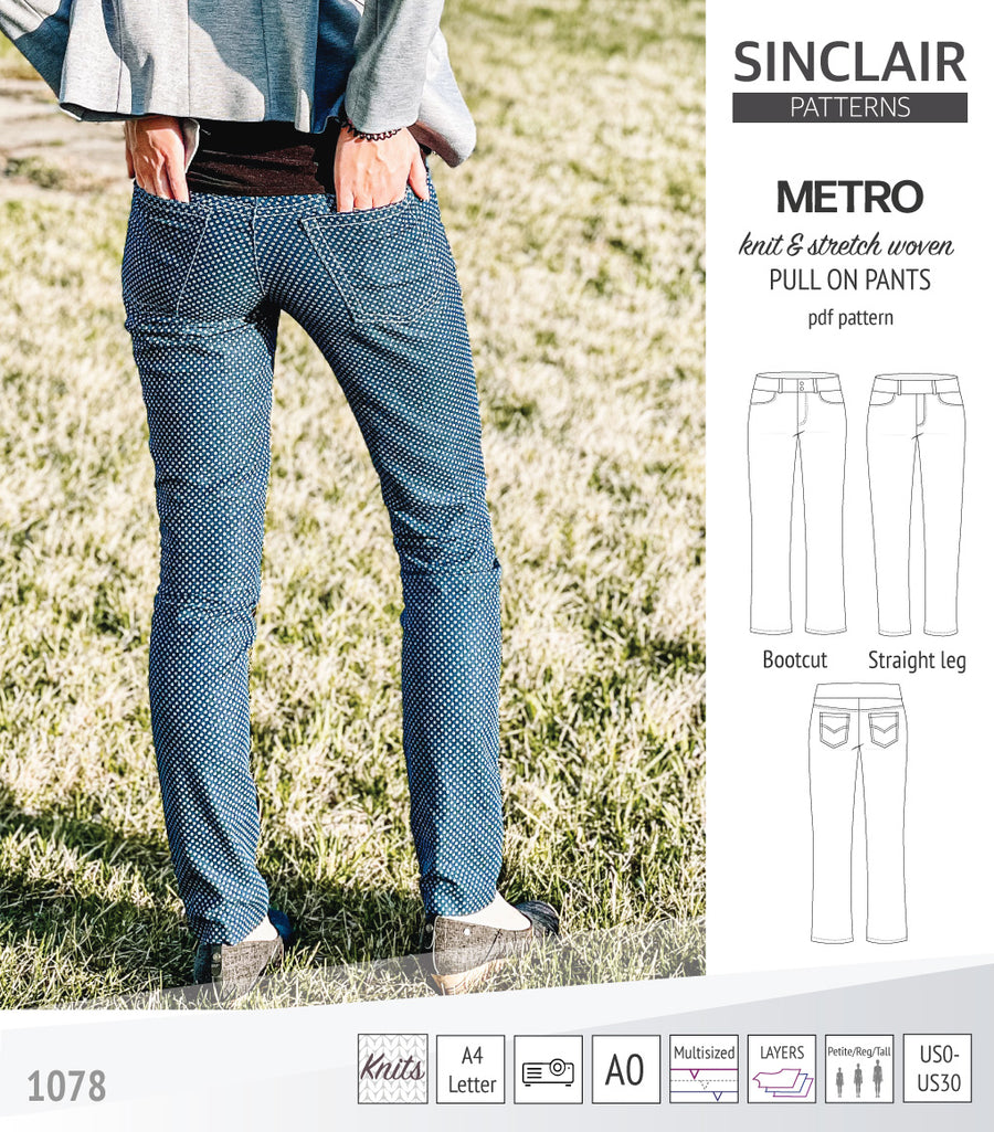 Metro pull on pants (PDF sewing pattern) – Sinclair Patterns