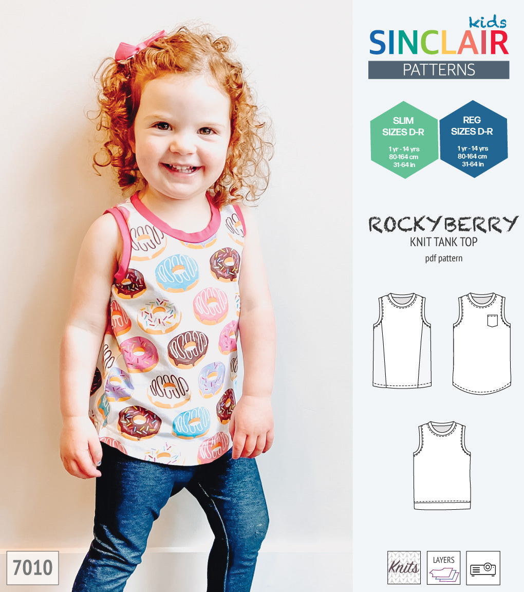 Rockyberry summer knit tank top and singlet for children (PDF SEWING ...