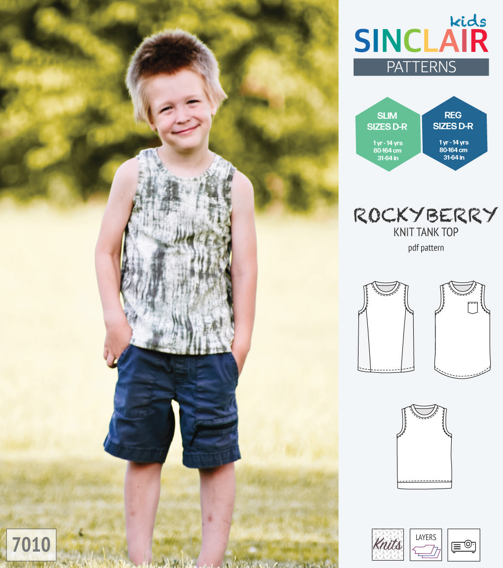 Rockyberry summer knit tank top and singlet for children (PDF SEWING ...