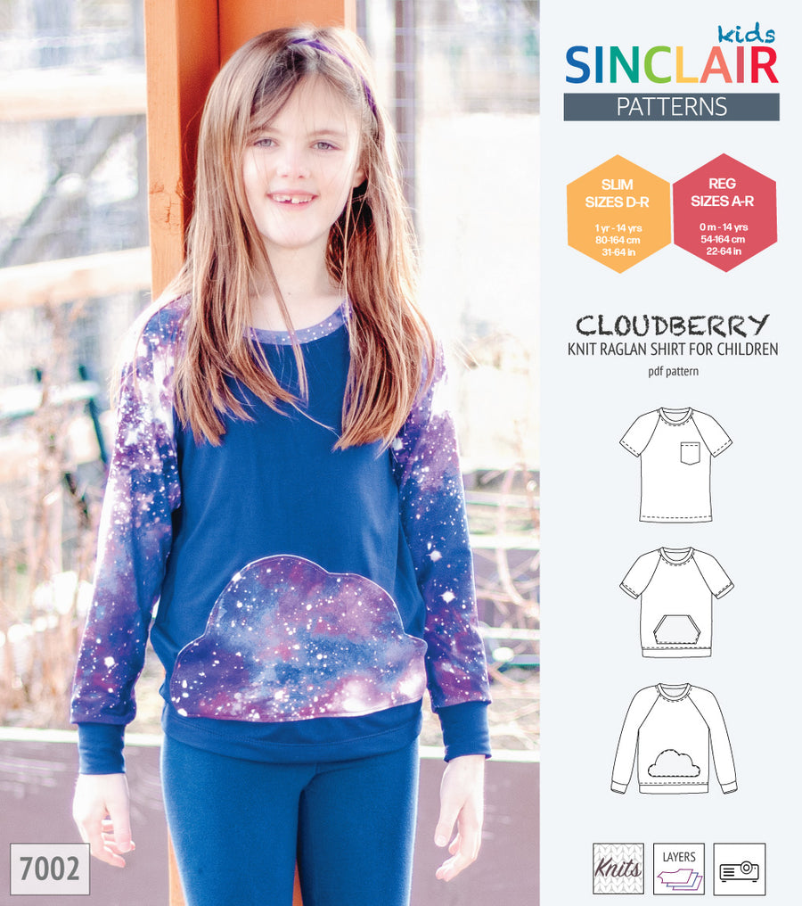 Cloudberry knit raglan shirt for children (PDF SEWING PATTERN) – Sinclair Patterns