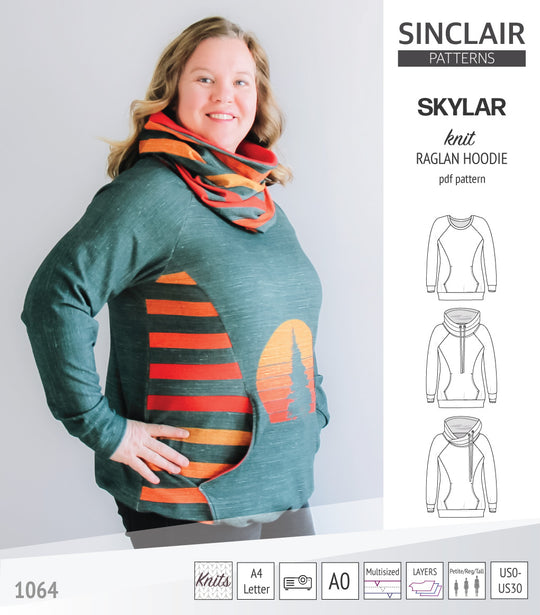 Skylar knit raglan hoodie (PDF) – Sinclair Patterns