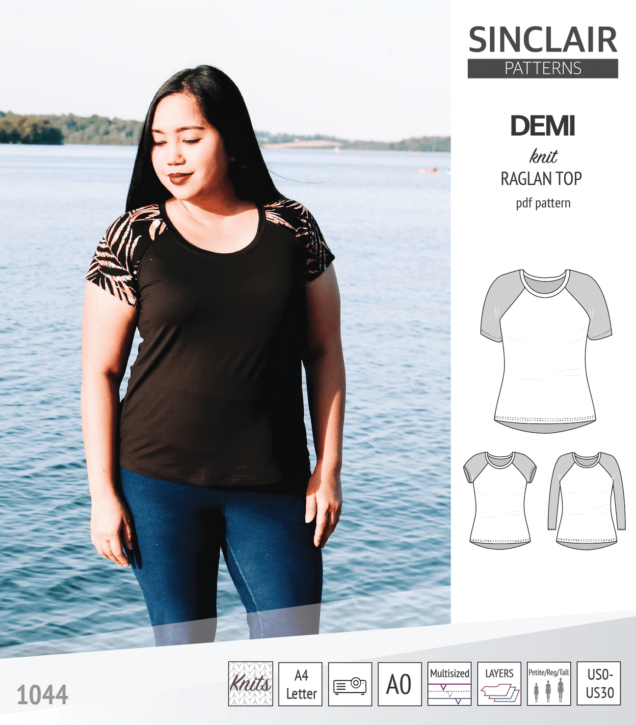 Demi classic raglan knit top (PDF) – Sinclair Patterns