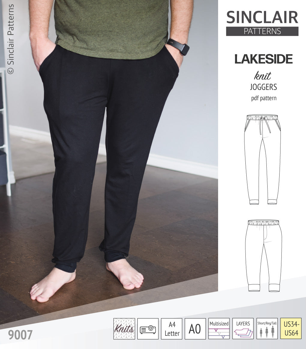 Lakeside knit joggers for men (PDF) – Sinclair Patterns