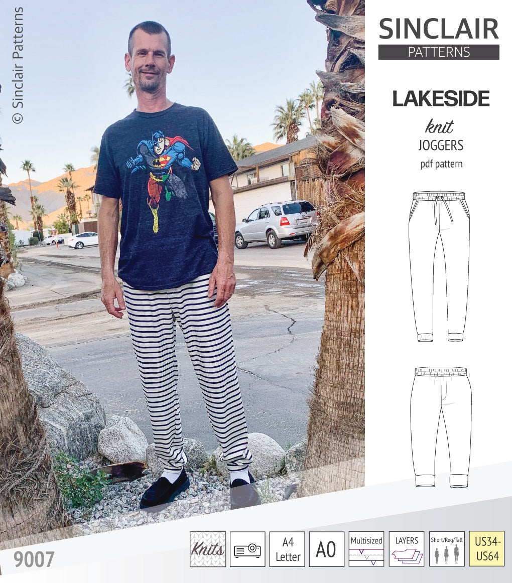 Lakeside knit joggers for men (PDF) – Sinclair Patterns
