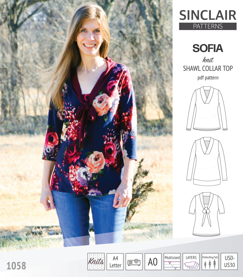 Sofia shawl collar classic sweater (PDF) – Sinclair Patterns
