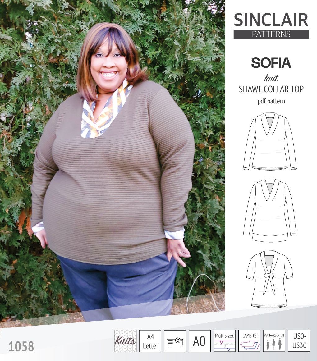Sofia shawl collar classic sweater (PDF) – Sinclair Patterns