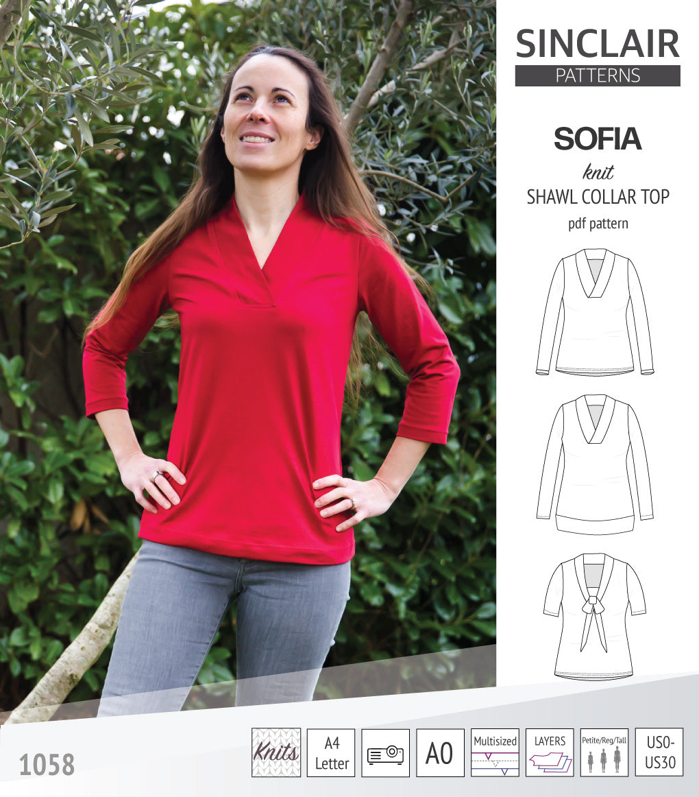 Sofia shawl collar classic sweater (PDF) – Sinclair Patterns