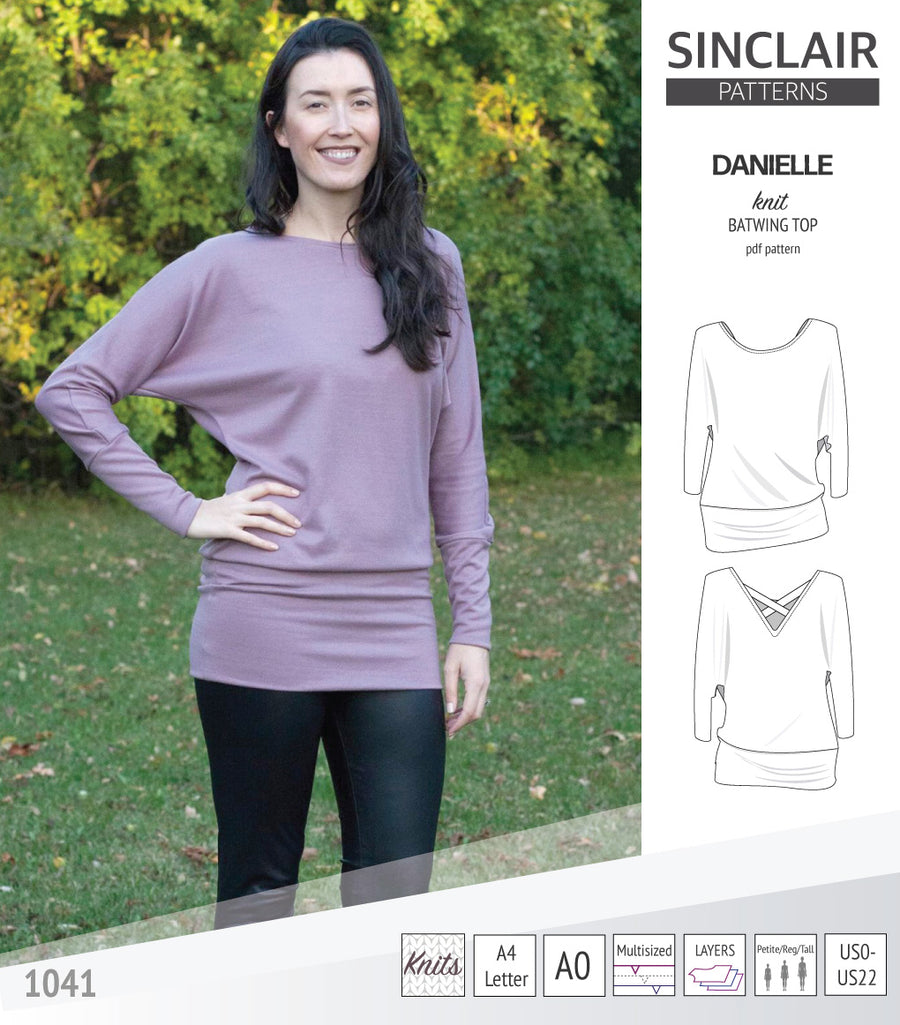 Danielle relaxed fit batwing knit top (PDF) – Sinclair Patterns