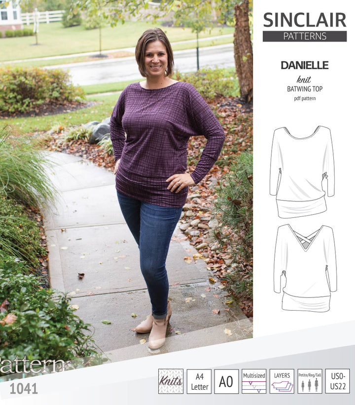 Danielle relaxed fit batwing knit top (PDF) – Sinclair Patterns