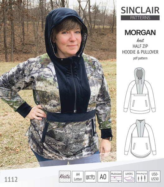 Morgan half zip pullover and hoodie (PDF) - Sinclair Patterns