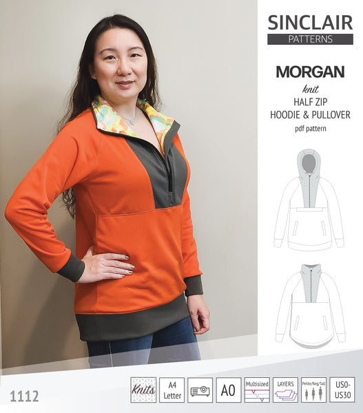 Morgan half zip pullover and hoodie (PDF) - Sinclair Patterns