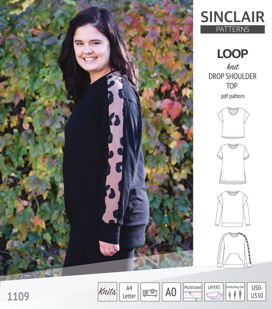 Loop drop shoulder knit top (PDF) – Sinclair Patterns