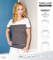 Marley dolman knit top with a yoke pdf sewing pattern – Sinclair Patterns